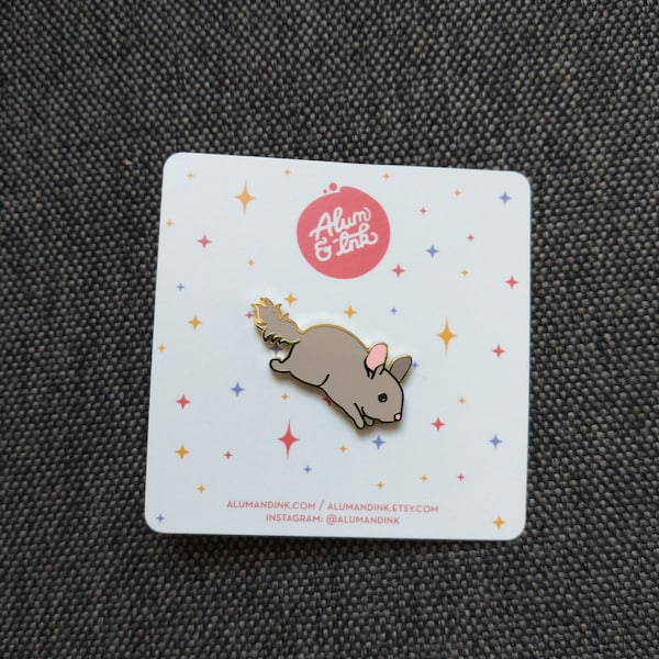 Running Chibi Chinchilla Enamel Pin - Etsy