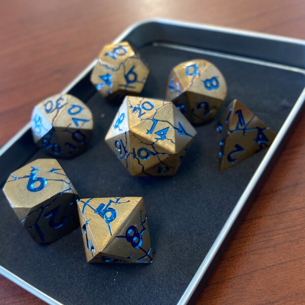 Arcane Fissure Metal Dnd Dice Set | for TTRPG Games Such as Dungeons ...