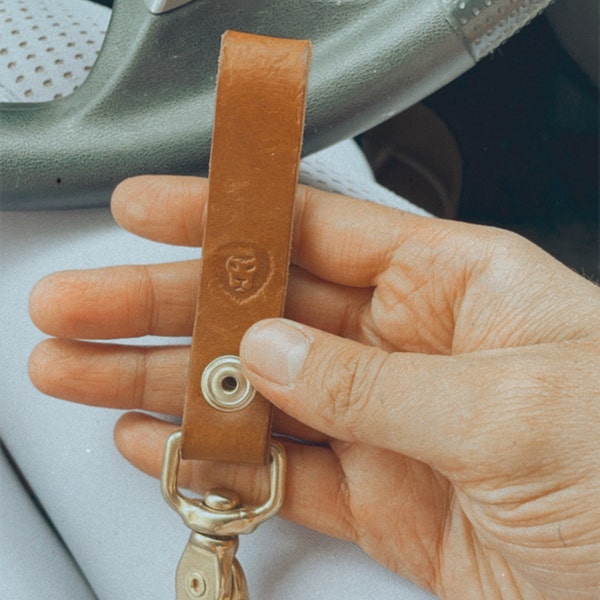 Leather Key Chain, Key Lanyard, Belt Loop Key Holder, Handmade Key Fob ...
