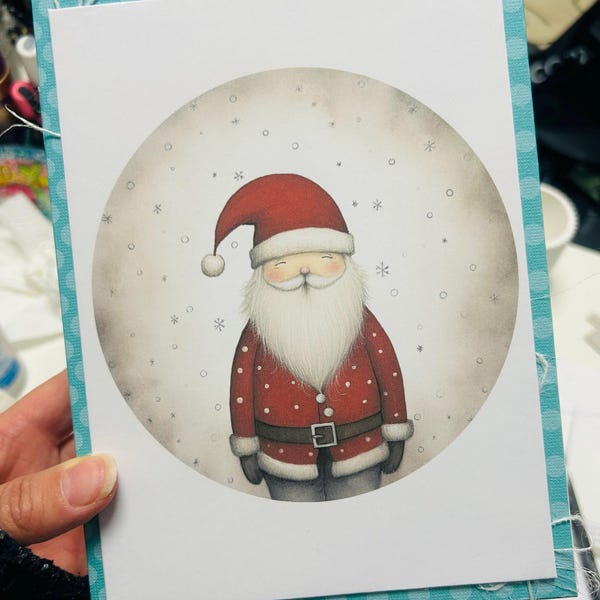 Whimsical Santa Clipart: Jolly Santa Graphics for Christmas Crafts and ...