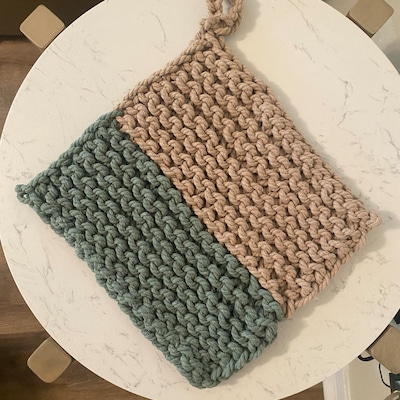 Rug Knitting Pattern PDF, Waves. Beginners Bath Mat Knitting Pattern ...