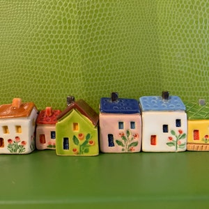 Little Ceramic Houses to Hang Sold Individually Handmade Different ...