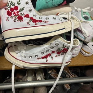 Embroidered Spider Shoes Collection Custom Spider Web Converse ...