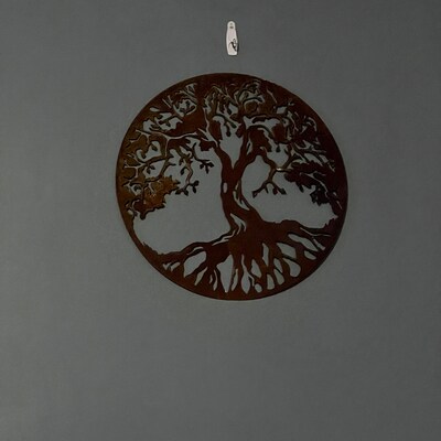 Tree of Life Metal Wall Art Wall Decor Metal Tree Round Tree Sign Cut ...
