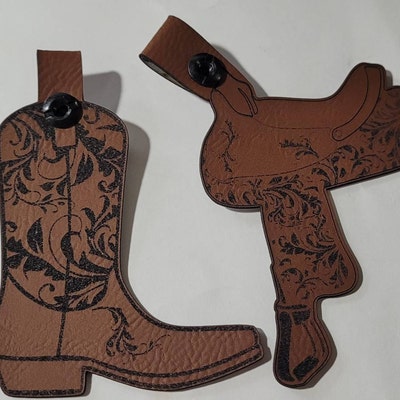 DIGITAL FILE: Leather Saddle Keychain SVG. Incredibly Detailed and ...