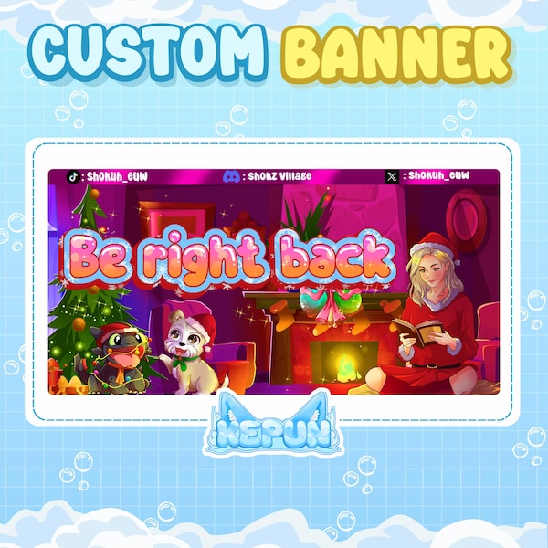 Custom Twitch Banner | Custom Chibi Cute Banner | Twitch Banner ...
