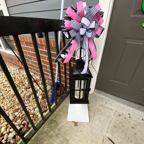 Thanksgiving Fall Leaves Bow for Lantern Swag or Porch Post, Autumn ...