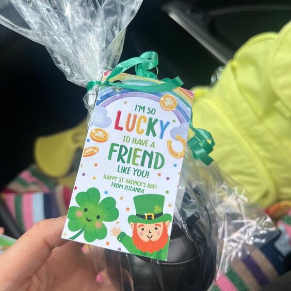 Editable St Patricks Day Gift Tags I'm so Lucky to Have A Friend Like ...