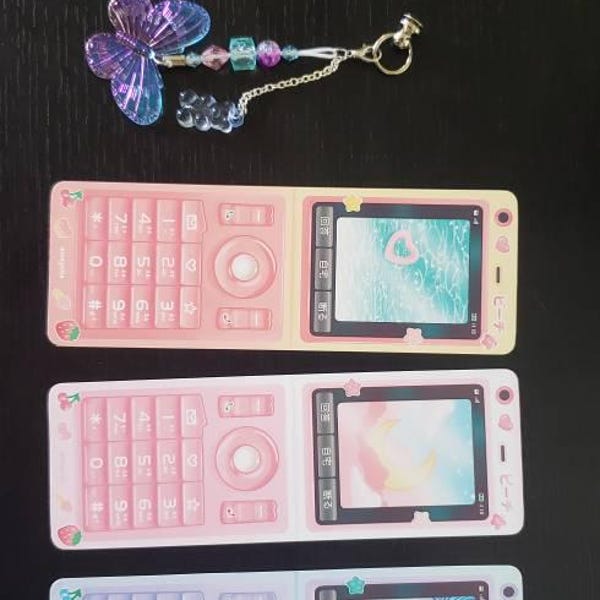 Flip Phone Y2k Bookmark - Stationary, Reading, Book, Gift, Pink, Purple ...