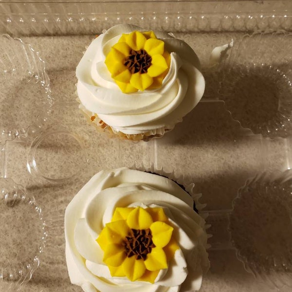 Sunflower Topper- Made From Royal Icing- Cake Decorations (12) - Etsy