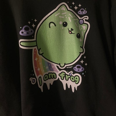 I Am Frog Hoodie Kawaii Clothes Cute Hooded Sweatshirt Plus - Etsy