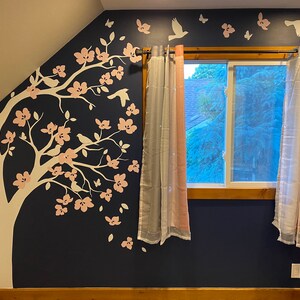 Corner Tree Wall Decal Huge Tree Wall Decals Mural Stickers | Etsy