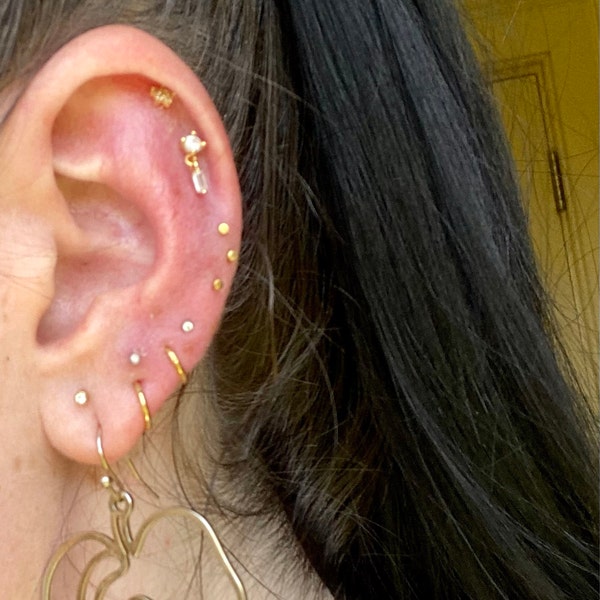 1.5mm Super TINY DISC Threadless Stainless Steel Piercing - Tragus ...