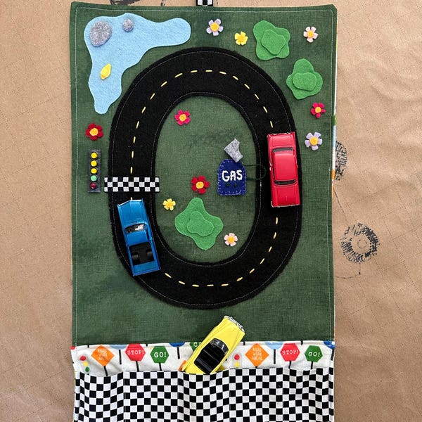 Travel Roll up Toy Car Mat Sewing Pattern & VIDEO Tutorial | Printable ...