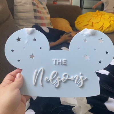 Custom Disney Stroller Sign Mickey Mouse Acrylic Sign Custom Stroller ...
