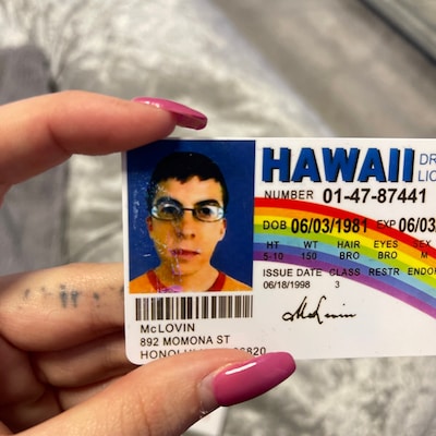 Mclovin ID From Movie Superbad Fogels Fake Joke you Pick Expire Date ...