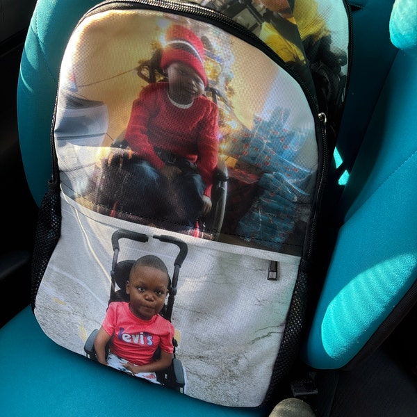 Personalized Photo/name Backpack, Custom Face Lunch Bag Set, With Photo ...