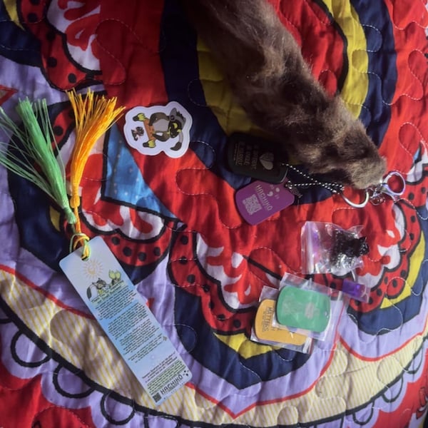 Spotted Hyena Tail Keychain - Realistic Animal Faux Fur - Spirituality ...