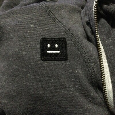 Srsly // Small DIY Serious Face Patch Embroidered Iron Sew on Applique ...