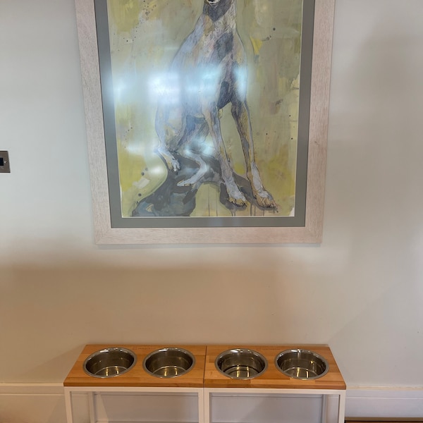 Elevated Dog Feeding Table for Large Size Dog / Raised Feeder for Big ...