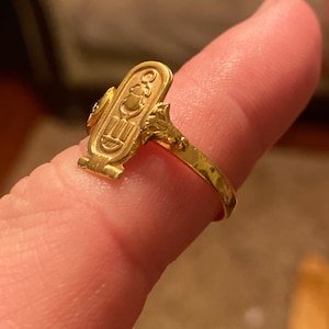 Egyptian Solid Stamped 18K Yellow Gold Bracelet ANKH Key of - Etsy