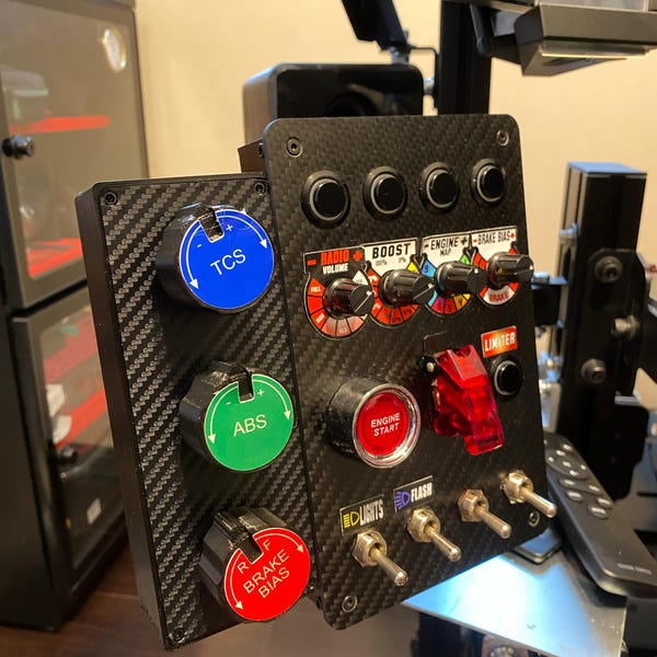 Sim Racing 14 Button Button Box With Push Button Rotary Encoders and ...