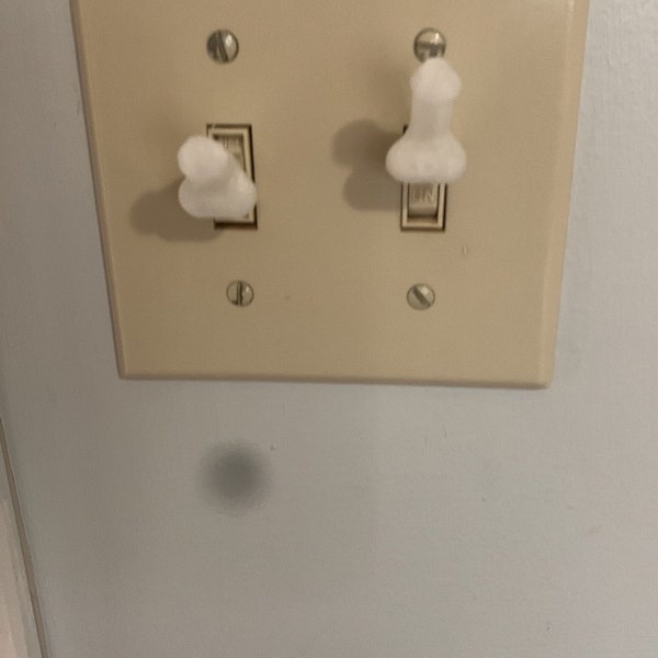 Set of 2 Novelty Light Switch Caps, Penis With Balls - Prank - Gag Gift ...