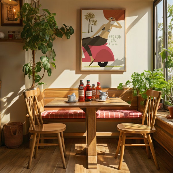 Cafe Wall Art Mockup, Modern Restaurant PSD Frame Mockup, High Quality ...