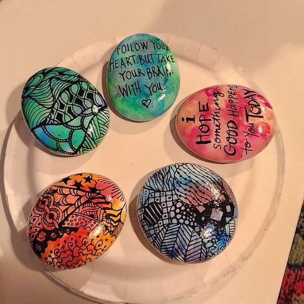 HUGE 10 Flat Rocks, 6 Inchs to 7 Inches Flat Medium Rocks, Cairn Stones ...