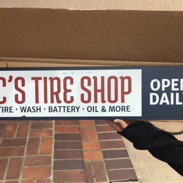 Garage Open Daily Sign, Personalized Mechanic Shop Owner Name Sign ...