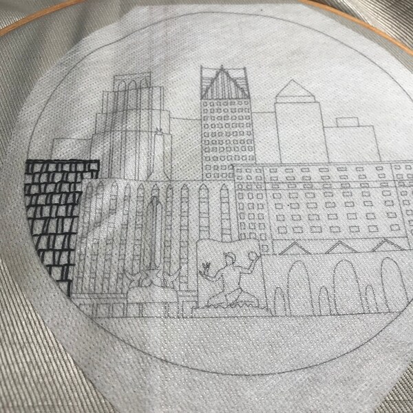 Detroit, MI, United States. Hand Embroidery Pattern PDF. DIY Embroidery ...