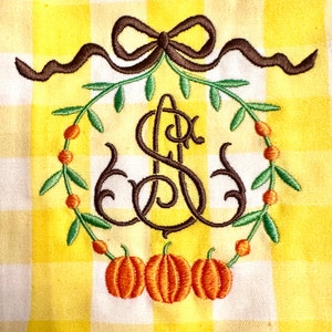 Heart Topiary Green Check Monogram Napkins - Etsy