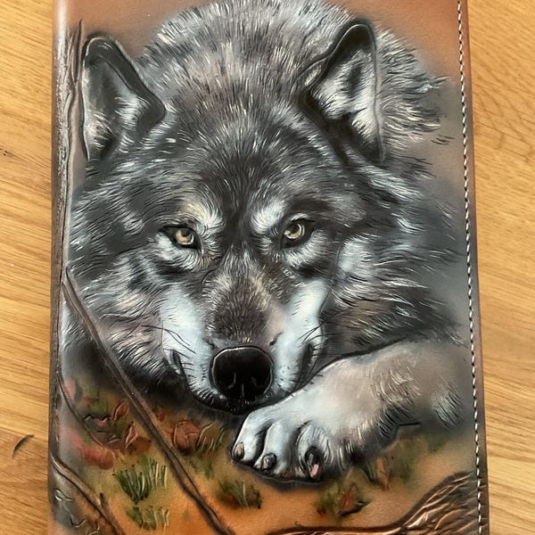 Small Trifold Red Leather Western Wallet With Sheridan Style Tooling ...