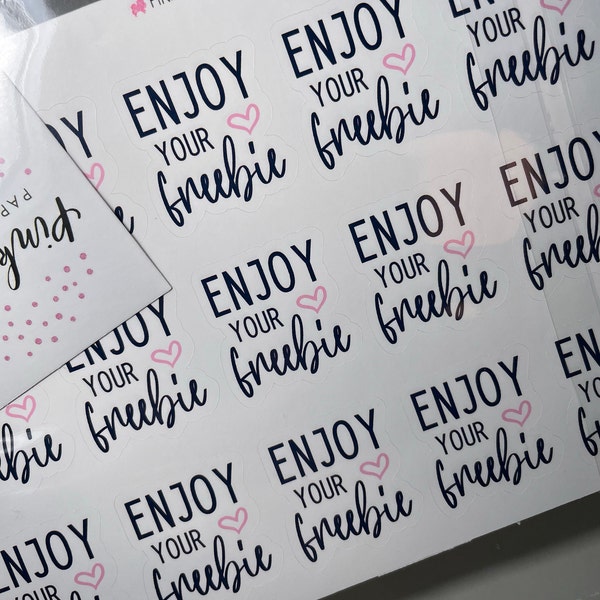 Enjoy Your Freebie Sticker, Giveaway Winner Sticker, She Won This ...