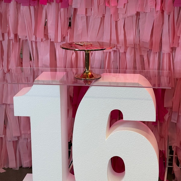 Any Single Number Table Base Foam 30 Tall and 8 Feet Birthday Photo ...