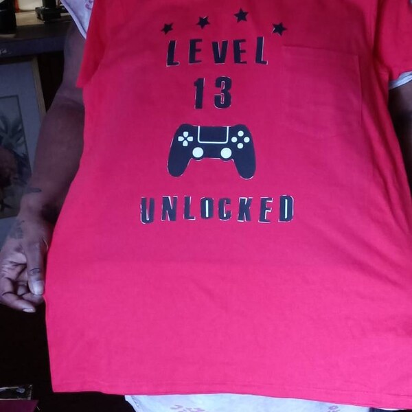 Level 13 Unlocked Official Teenager 13th Birthday Video Game SVG & PNG ...