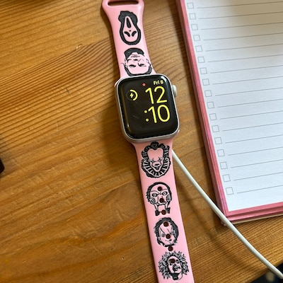 Horror Movie Villains Laser Engraved Apple Watch Band for 38/40/41/42 ...