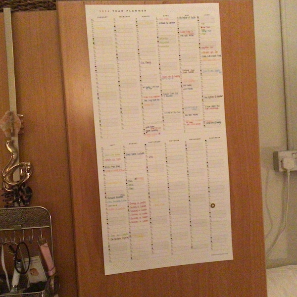 2025 Narrow Portrait Year Planner - 2025 Wall Calendar - Monthly ...