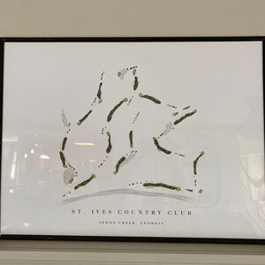 East Lake Atlanta GA Golf Course Map Golfer Decor Gift - Etsy