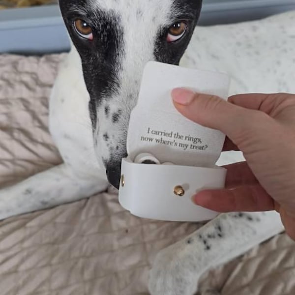 Personalised Leather Ring Box-dog Proposal Engagement Ring Box-ring ...