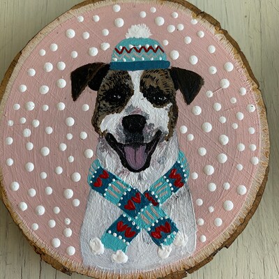 Custom Wood Round, Wood Round Painting, 5 Year Anniversary Gift ...