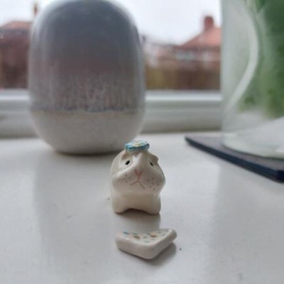 House Bud Vase With a Robin or Blue Tit Bird & Musical Notes Small Hand ...