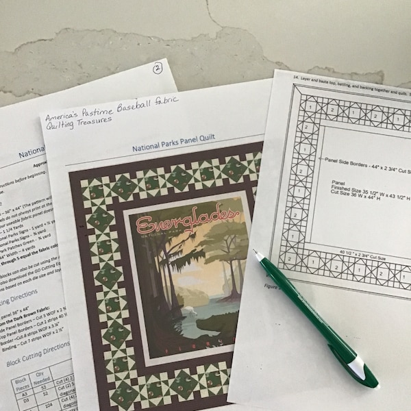 National Parks Panel Quilt Pattern - Etsy