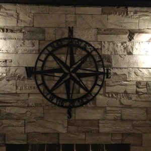 Nautical Compass Rose Metal Wall Art With GPS Coordinates - Etsy