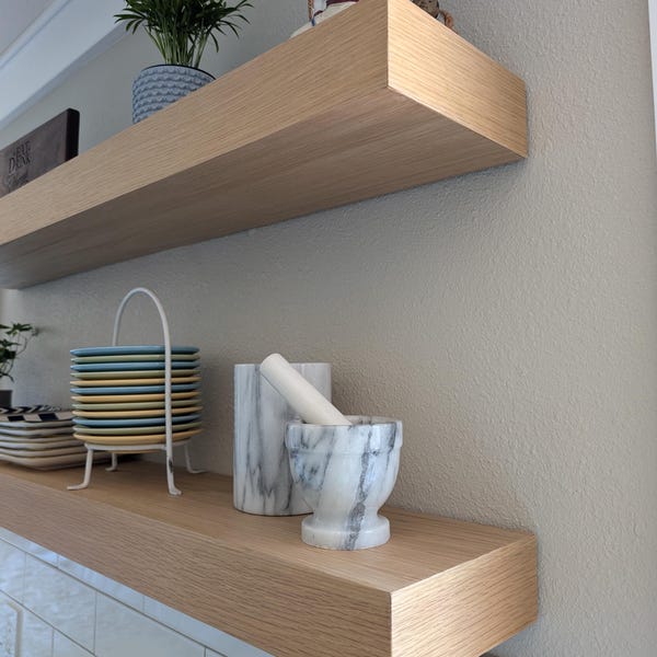 Rustic White Oak Wood Open Shelf Display Cabinet, Wooden Apothecary ...