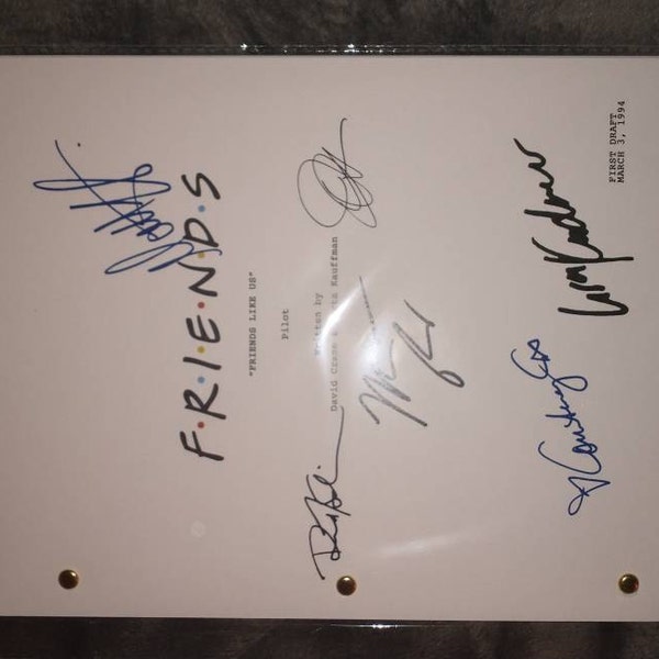 Friends TV Show Script Signed Autograph Screenplay Rachel Green, Ross ...