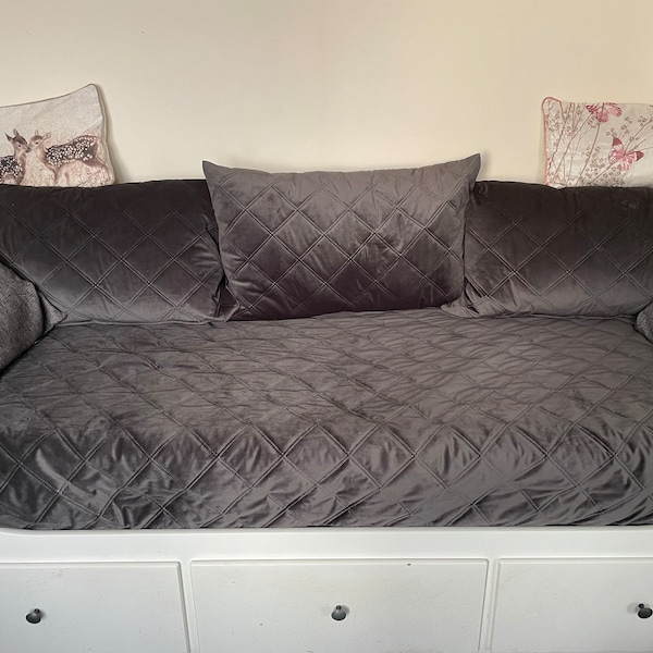 Inch Cream STRIPES CORDUROY Daybed Slip Cover. Set for Daybed: Cover ...