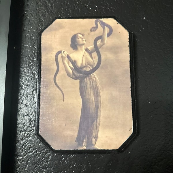 Lilith With the Serpent, Snake Charmer, Gothic Home Decor - Etsy