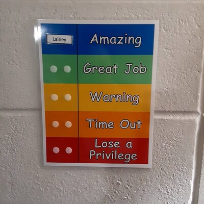 Kids Behavior Chart With 11 Movable Behaviors. grade Your Childs ...