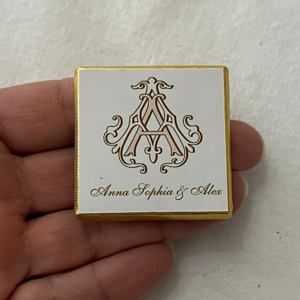 50 Custom Logo Chocolate, Personalized Your Own Logo or Photo, Gold or ...